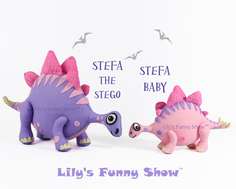 Felt Stegosaurus-pdf Pattern &svg-plush Sewing Pattern-dinosaurs - Etsy