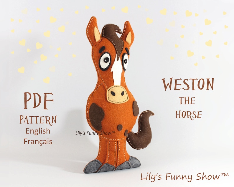 Felt Horse-pdf Pattern-plush Sewing Pattern - Etsy