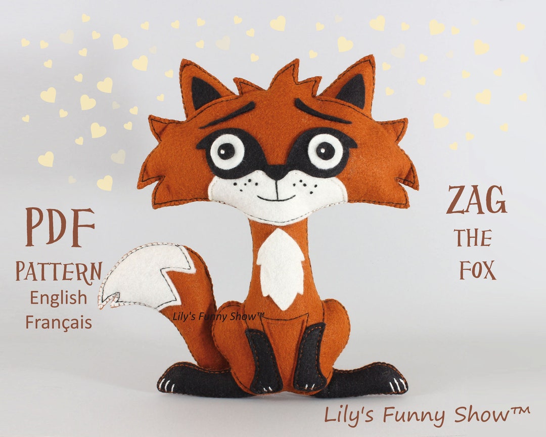 Felt Fox-pdf Pattern-plush Sewing Pattern - Etsy