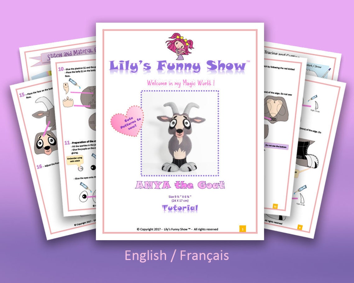 Felt Goat-pdf Pattern & Svg-plush Sewing Pattern - Etsy