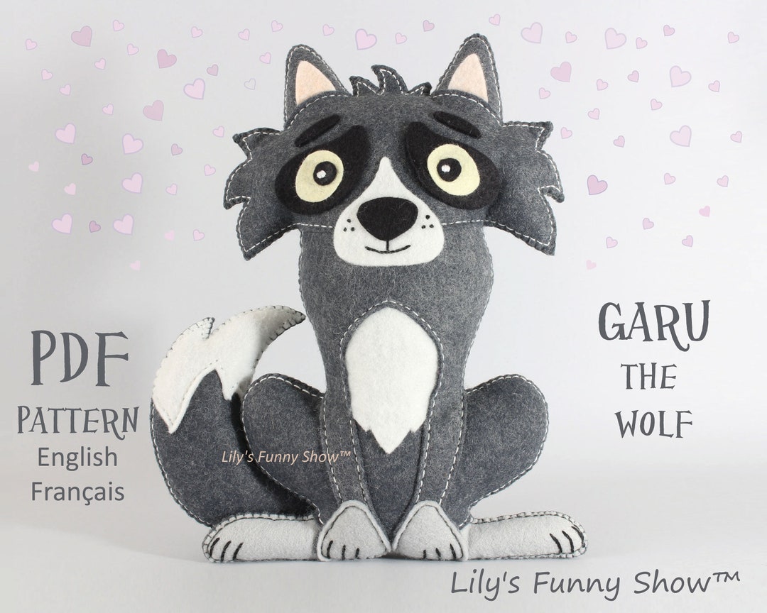 Felt Wolf-pdf Pattern & Svg-plush Sewing Pattern - Etsy