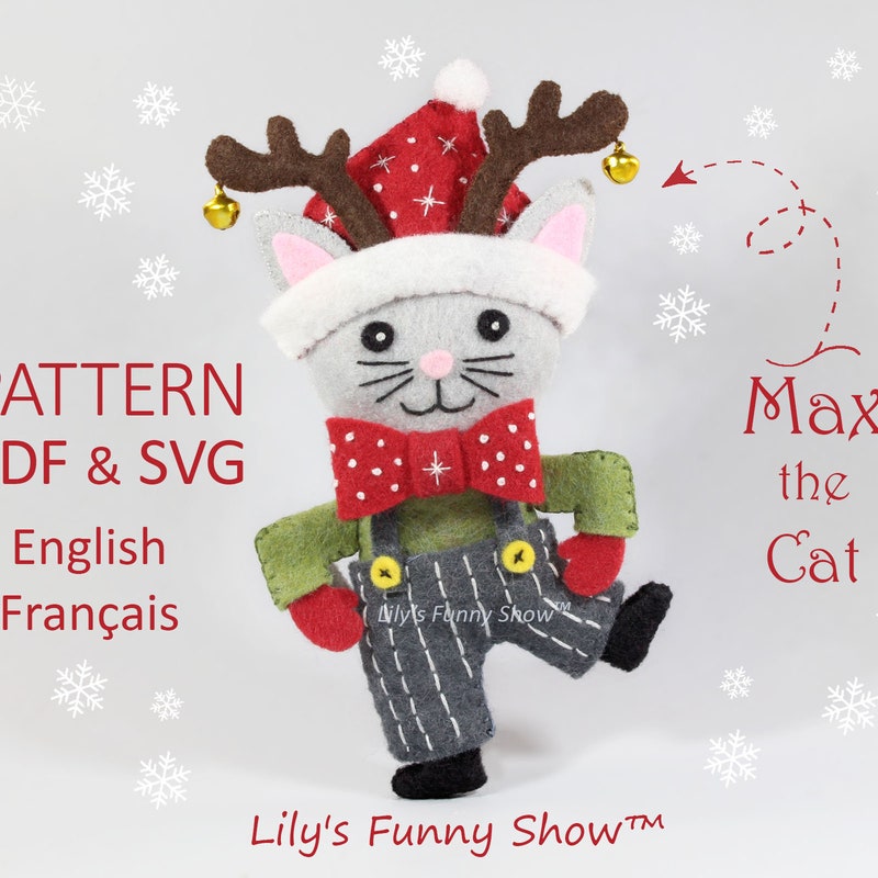 Felt Cat Ornament Pattern - Etsy