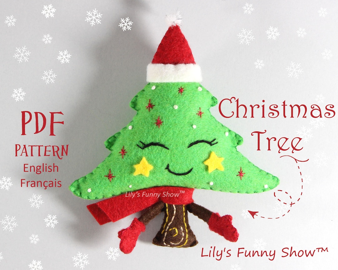 Felt Christmas Tree-pdf Pattern & Svg-plush Sewing Pattern-christmas ...