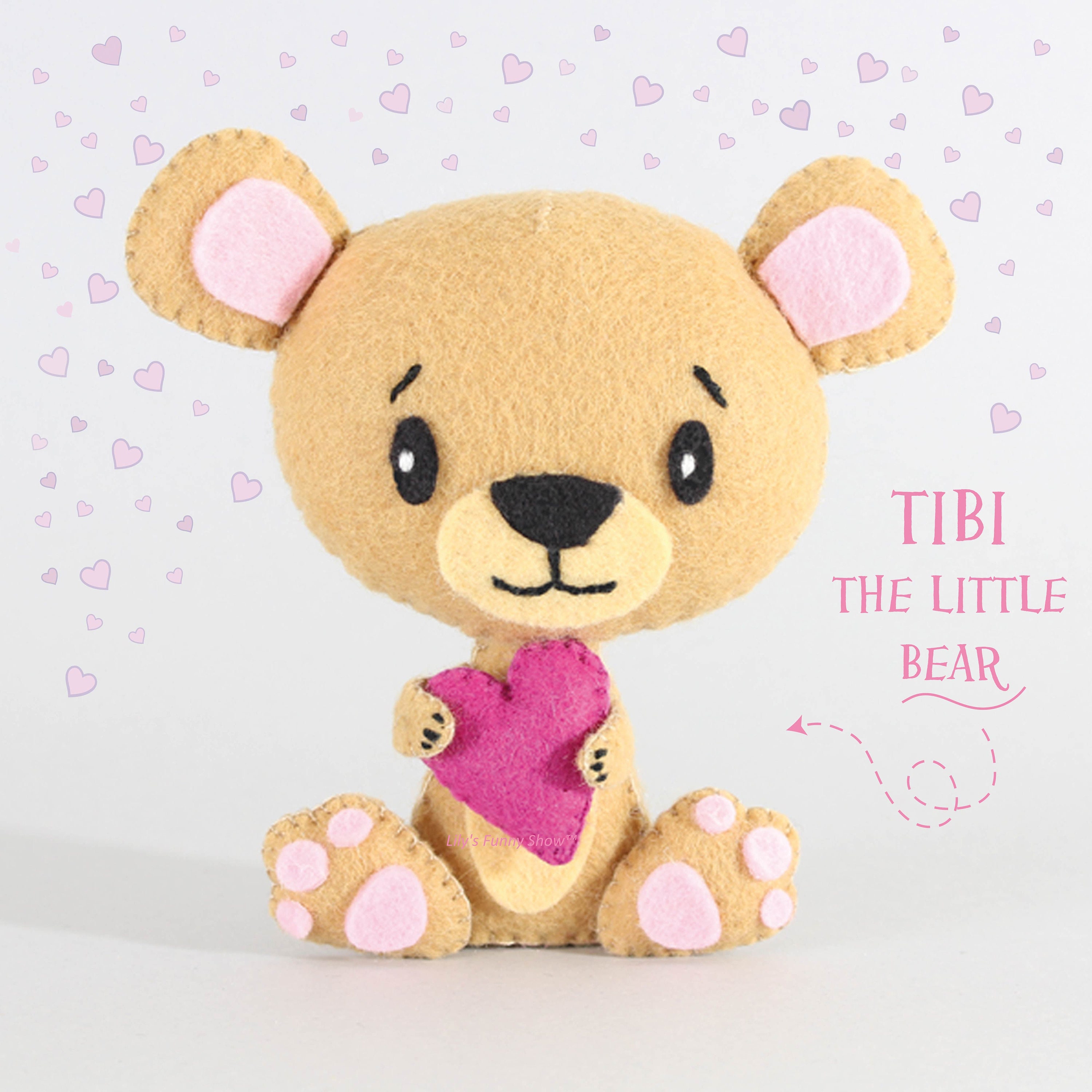 Felt Teddy Bear-pdf Pattern & Svg-plush Sewing Pattern - Etsy