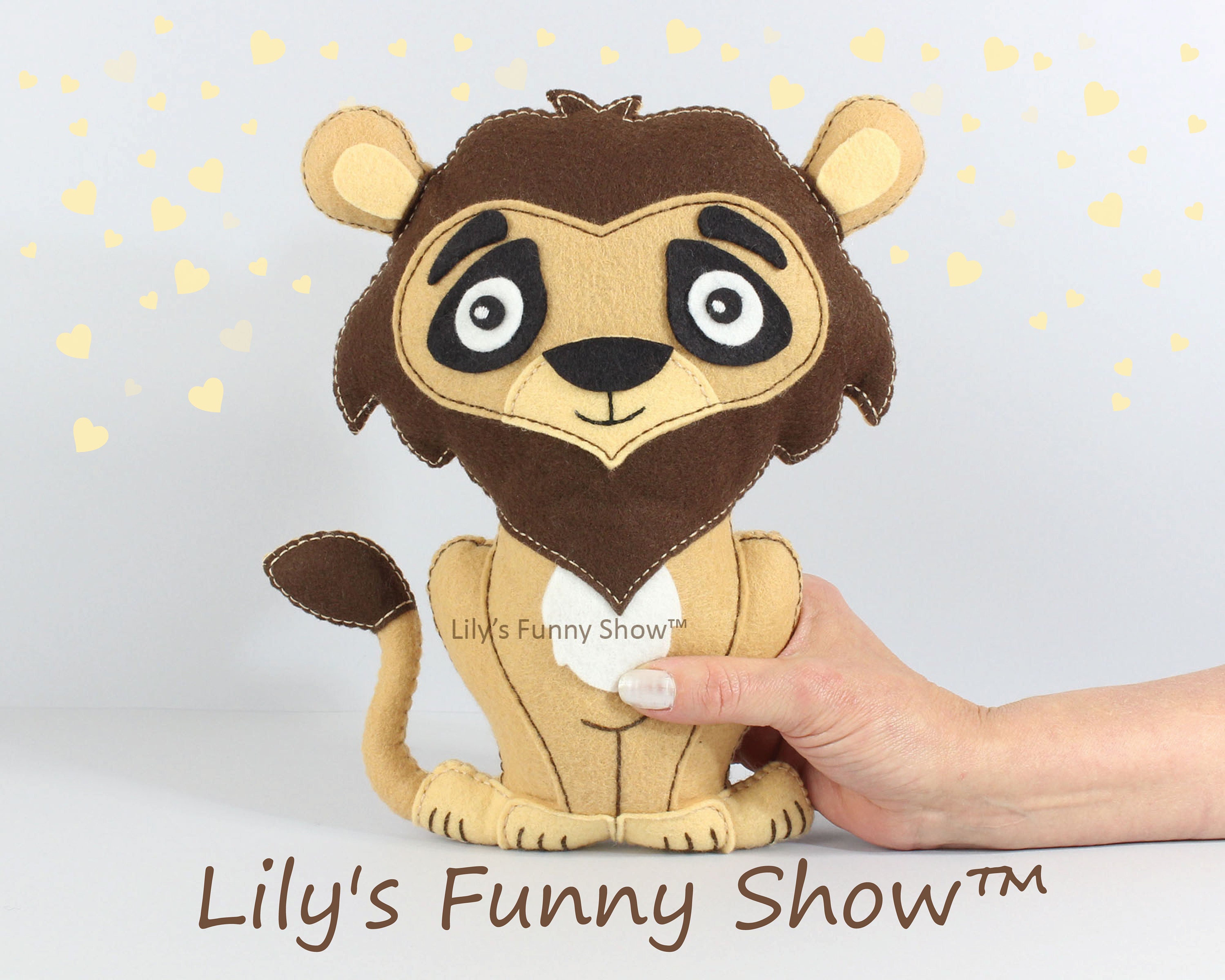 Felt Lion-pdf Pattern-plush Sewing Pattern - Etsy