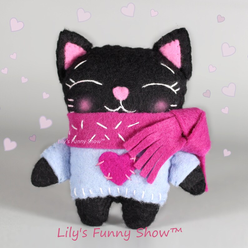 Felt Pocket Kitty-pdf Pattern & Svg-plush Sewing Pattern - Etsy