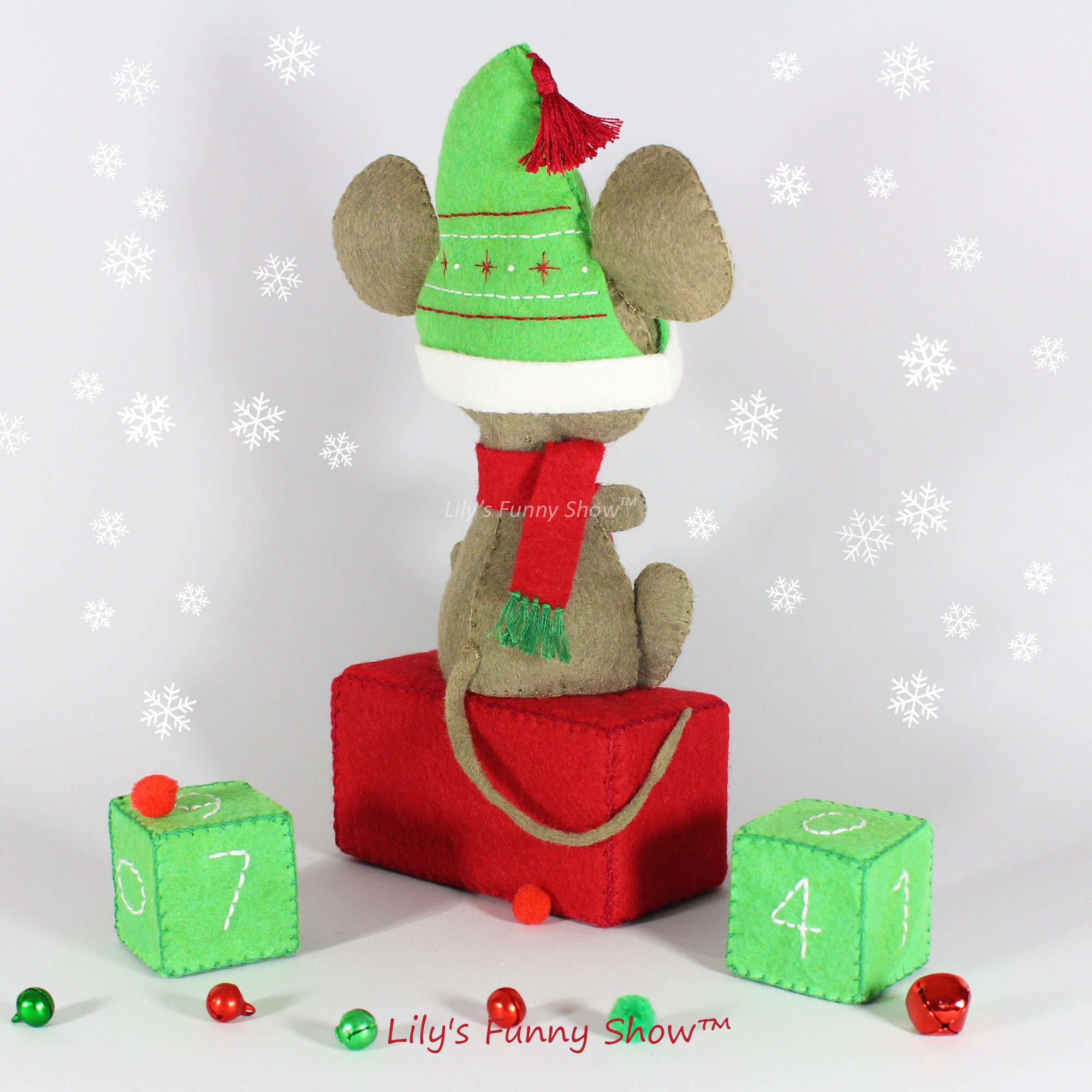 Advent Calendar-pdf & SVG Pattern-christmas Mouse-sewing Plush Pattern ...
