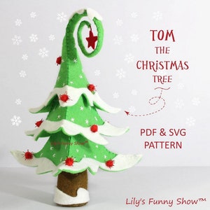 Felt Christmas Tree-pdf Pattern & Svg-plush Sewing Pattern-christmas ...
