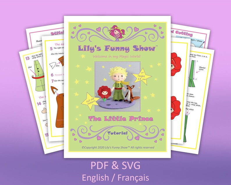 Felt Little Prince-pdf Pattern &svg-plush Sewing Pattern - Etsy