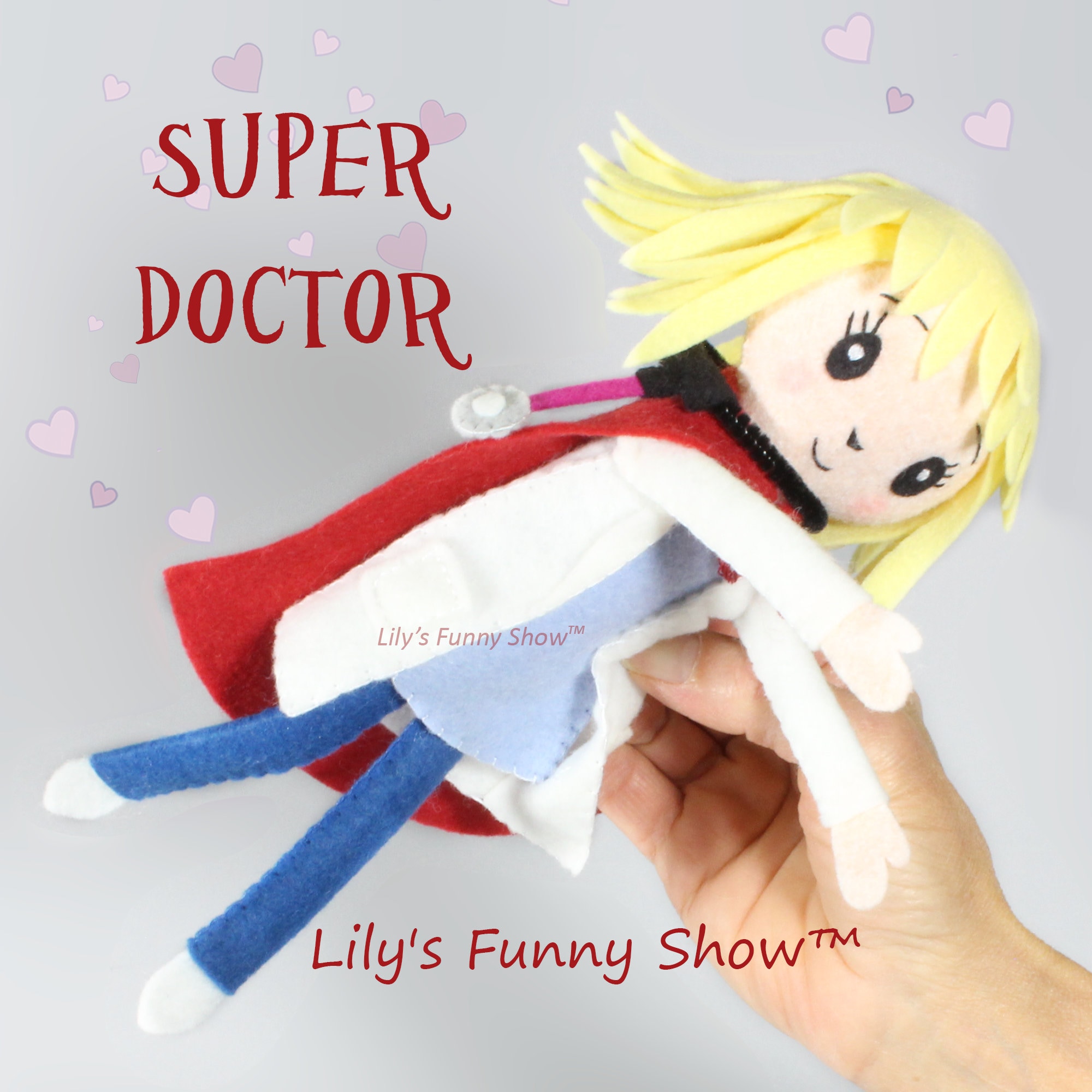 Felt Doctor-pdf Pattern &svg-plush Sewing Pattern - Etsy