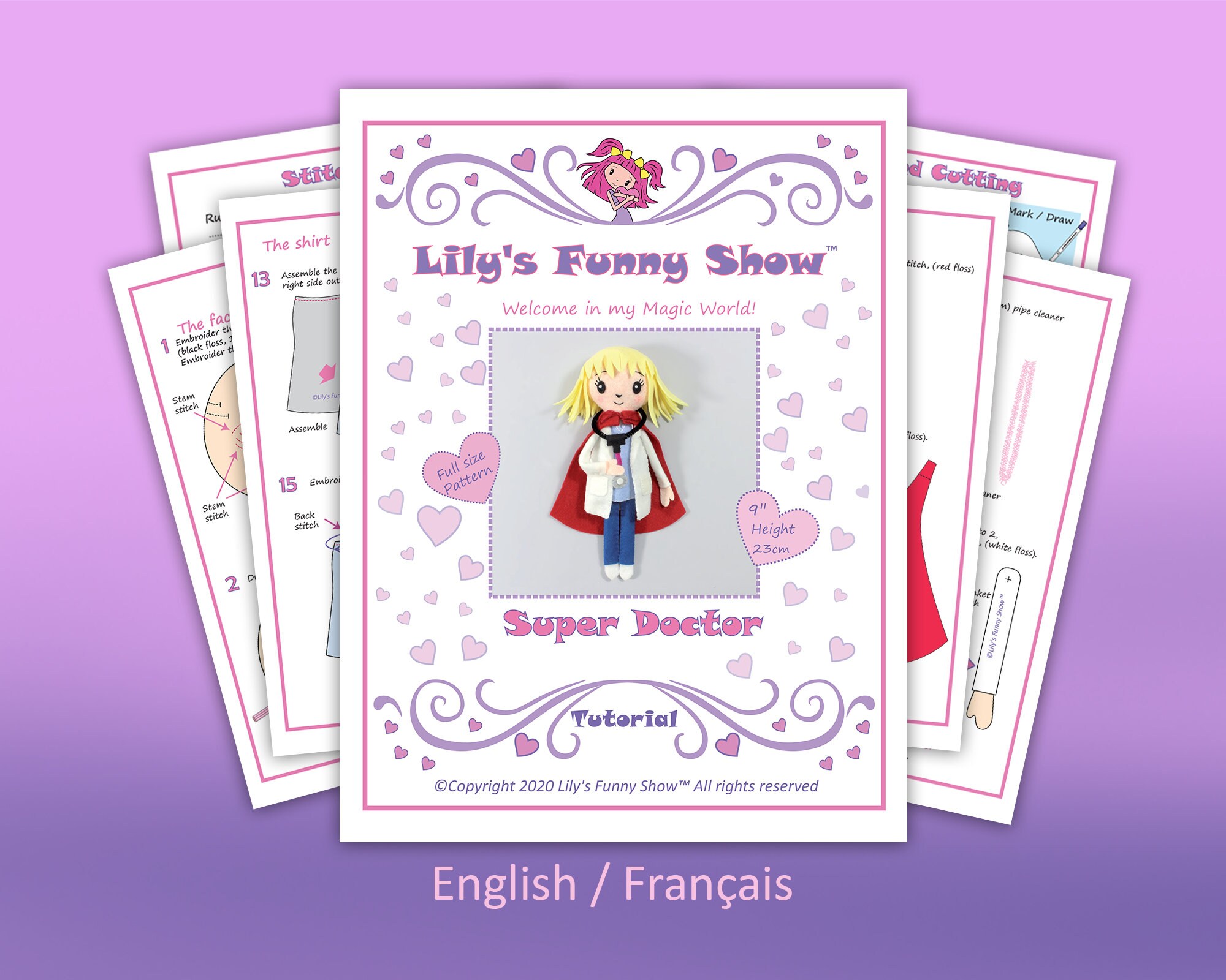 Felt Doctor-pdf Pattern &svg-plush Sewing Pattern - Etsy