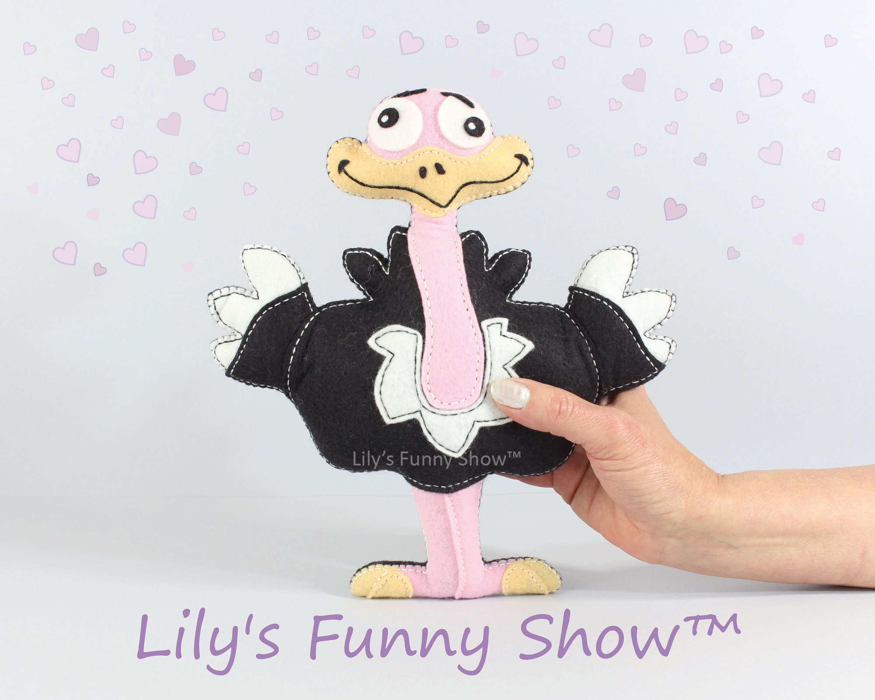 Felt Ostrich-pdf Pattern-plush Sewing Pattern - Etsy