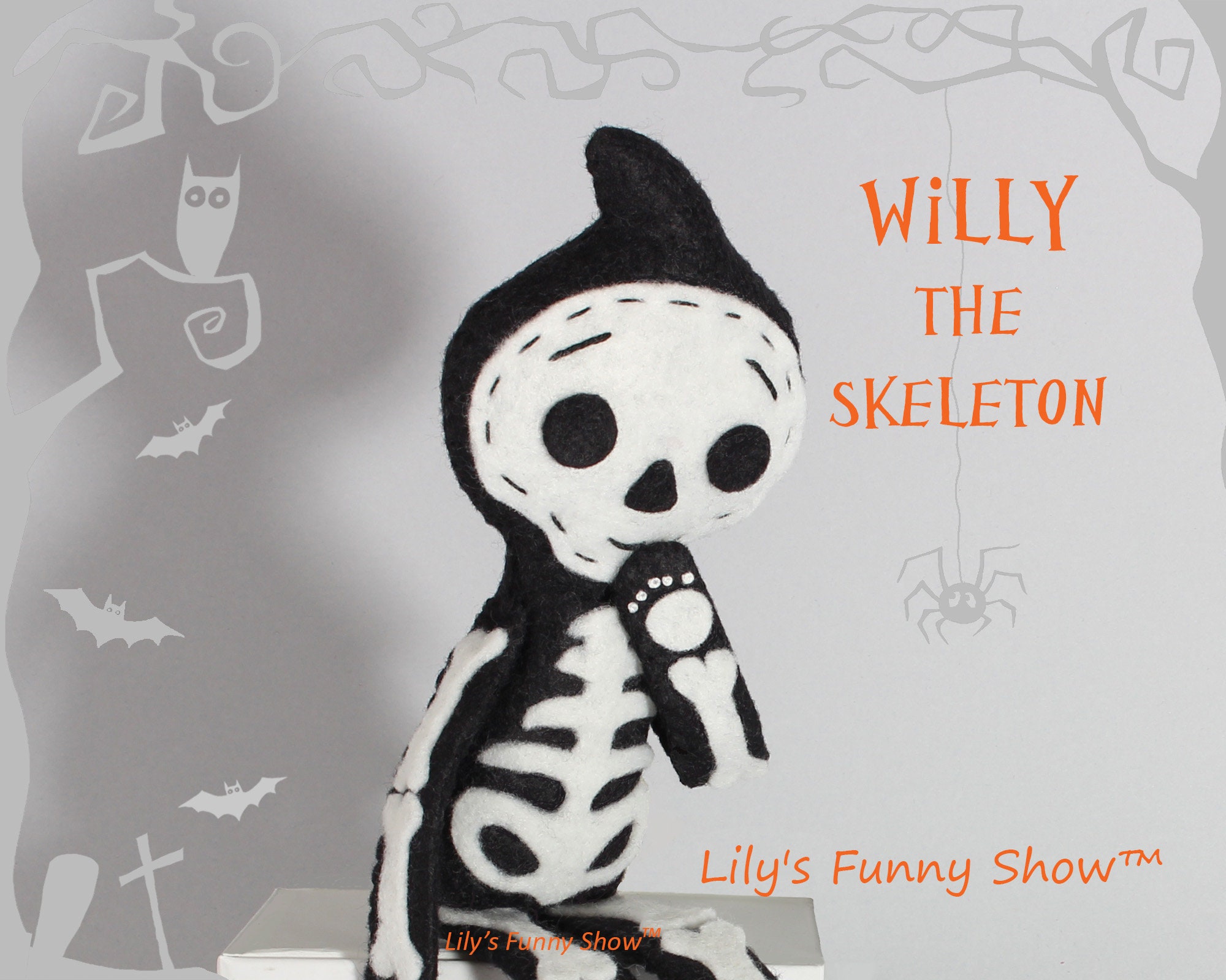 Felt Skeleton-pdf Pattern &svg-plush Sewing Pattern-halloween - Etsy