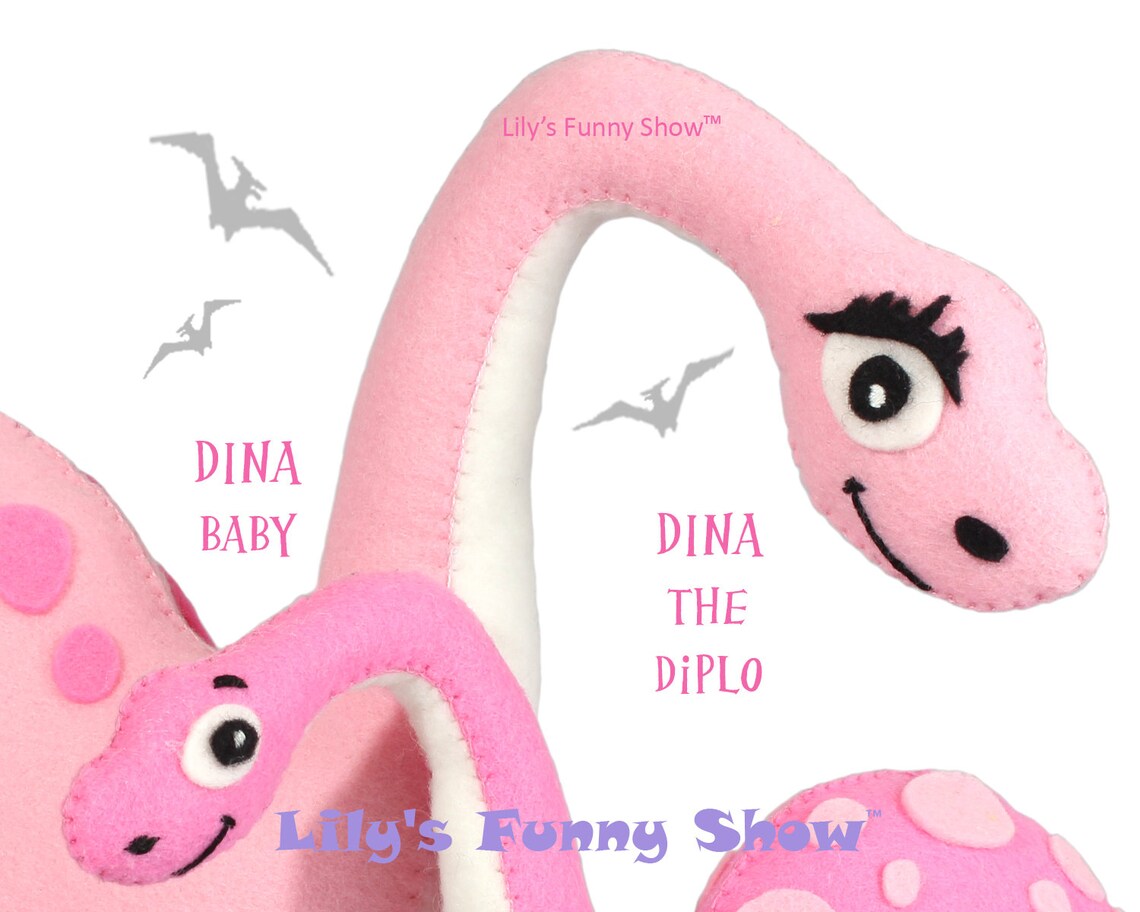 Felt Diplodocus-pdf Pattern &svg-plush Sewing - Etsy