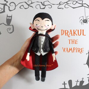 Felt Dracula-pdf Pattern &svg-plush Sewing Pattern-halloween Pattern ...