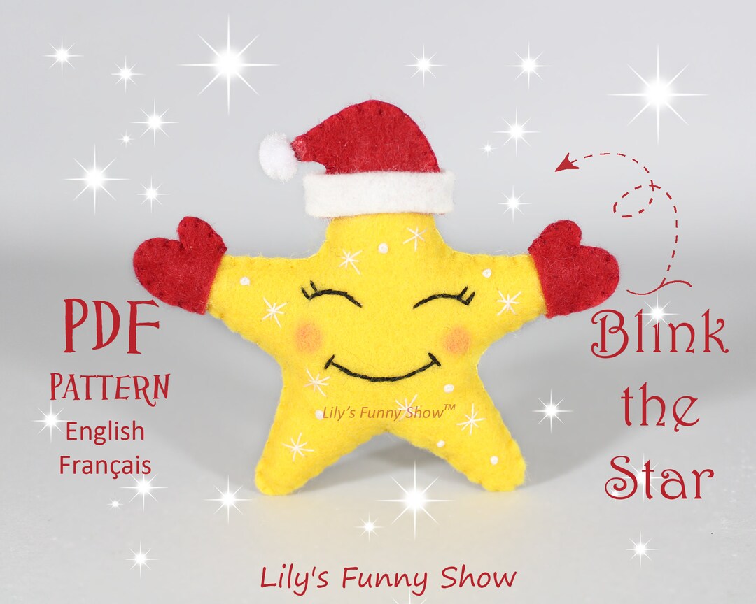 Felt Christmas Star-pdf Pattern & Svg-plush Sewing Pattern-christmas ...
