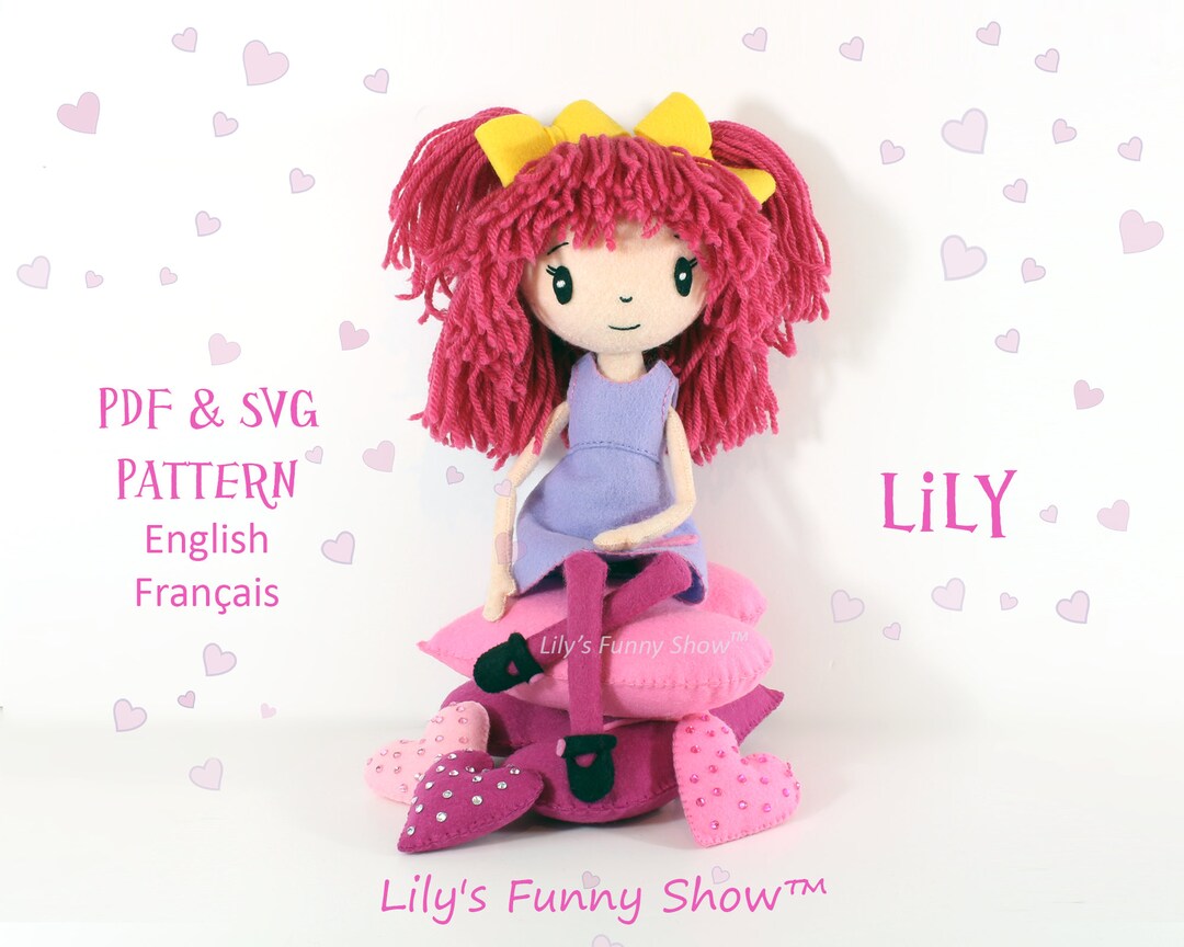 Felt Doll-pdf Pattern &svg-plush Sewing Pattern - Etsy