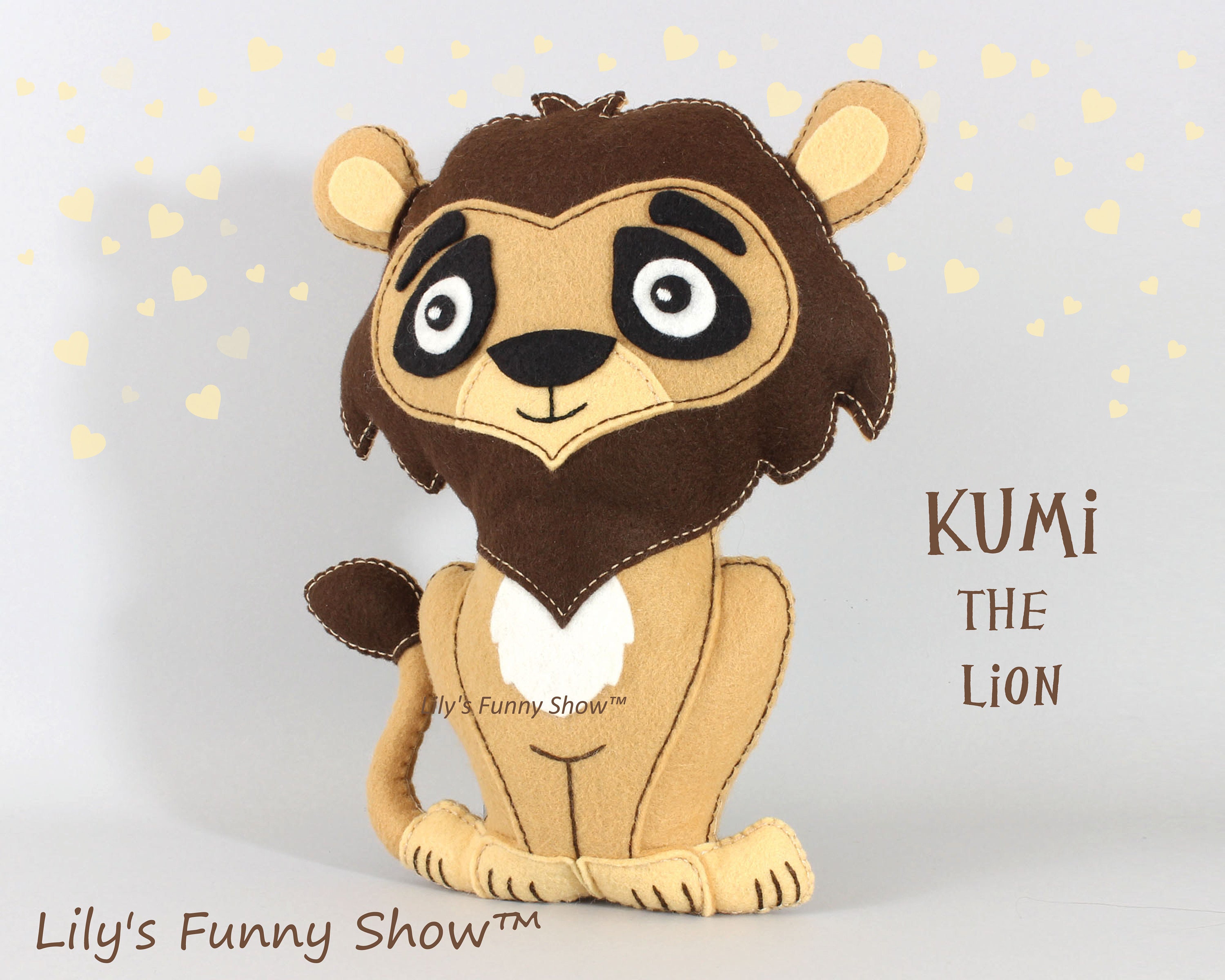 Felt Lion-pdf Pattern-plush Sewing Pattern - Etsy