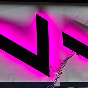 Backlit Wall Logo, RGB Backlit Sign, RGB Logo, 3d Led Logo, 3d Letters ...