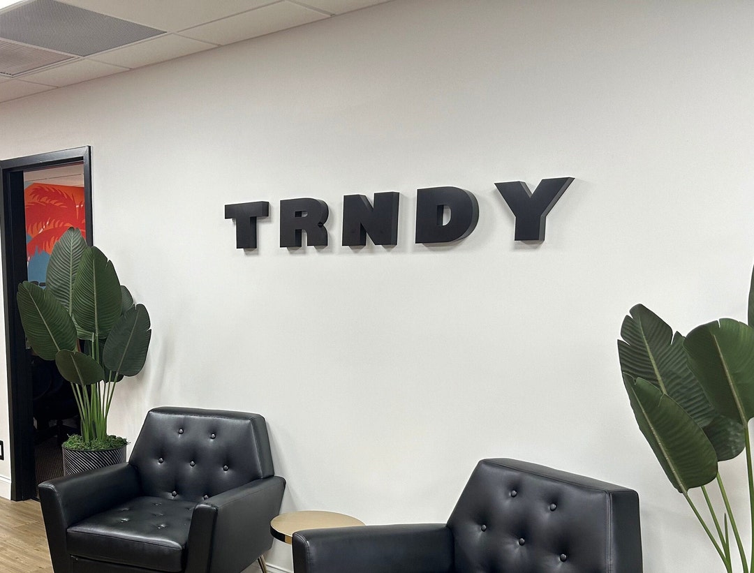 Backlit Logo, Wall Sign, Indoor Welcome Sign, Modern Office Wall Sign ...