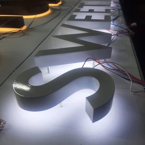 Backlit Logo Wall Sign, Indoor Welcome Sign, Modern Office Wall Sign ...