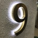 Modern House Numbers, Backlit Numbers, Minimalist Hause Numbers ...