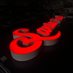 Custom LED Front Light Sign: Stainless Steel, Acrylic, Indoor/outdoor ...