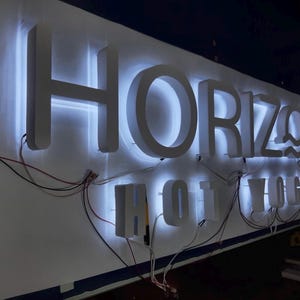 Backlit Logo Wall Sign, Indoor Welcome Sign, Modern Office Wall Sign ...