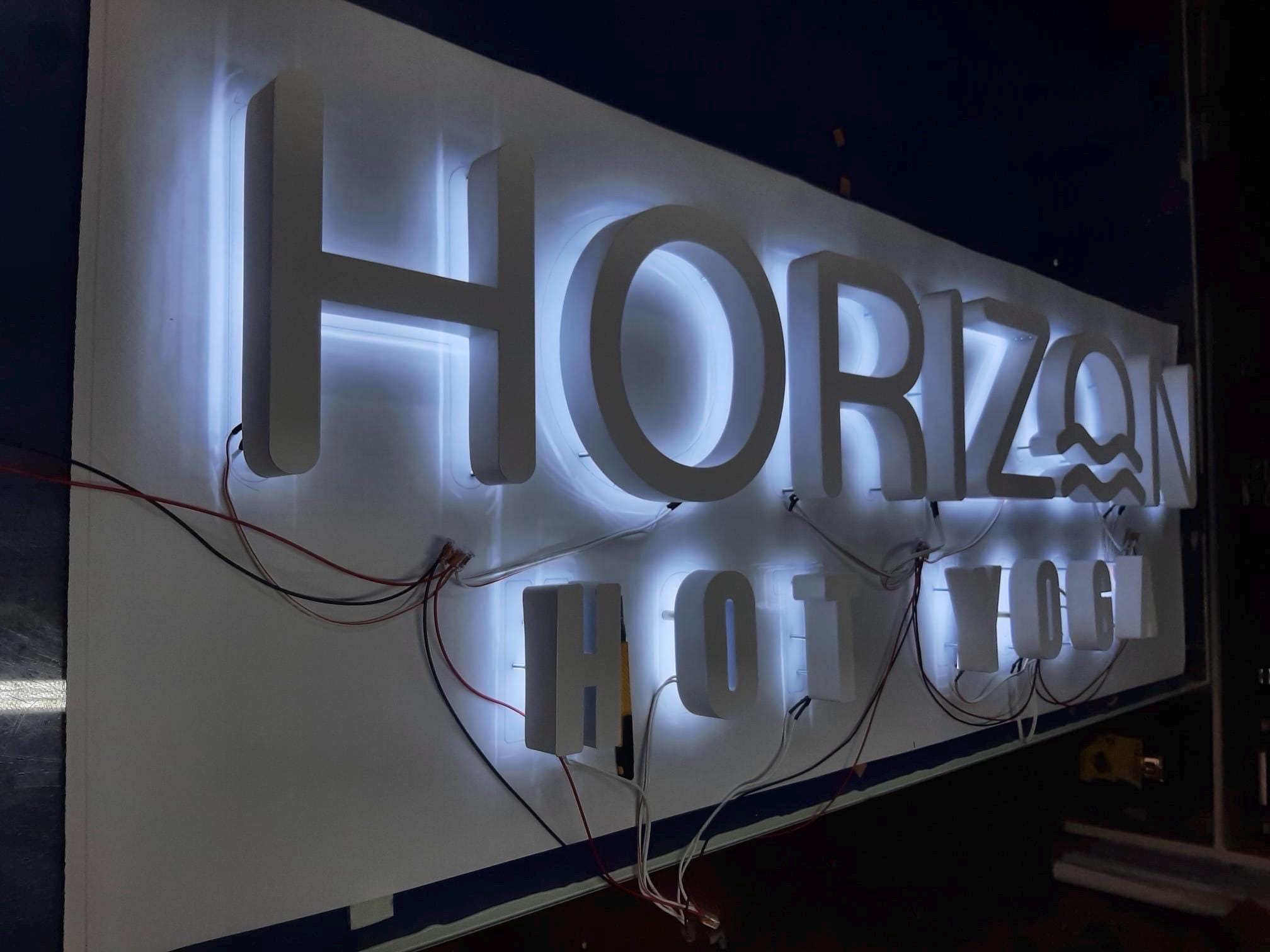 Backlit Logo Wall Sign, Indoor Welcome Sign, Modern Office Wall Sign ...