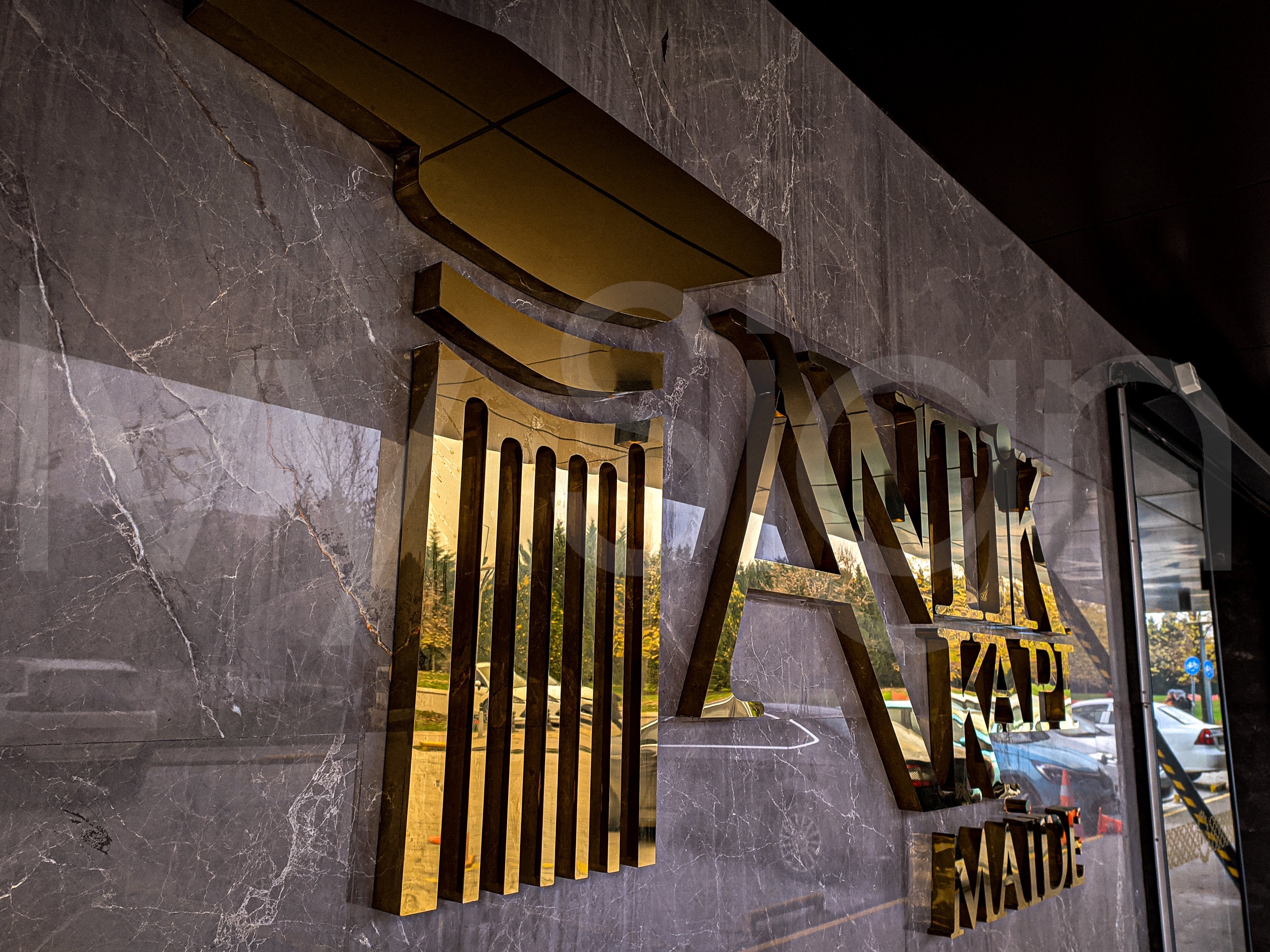 Gold Chrome Wall Sign, 3D Gold Mirror Names, Gold Office Signage ...