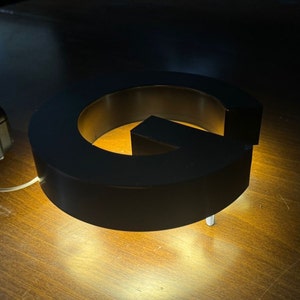 Wall Sign, Backlit Sign, Backlit Logo, 3D Matte Black Letters, Backlit ...