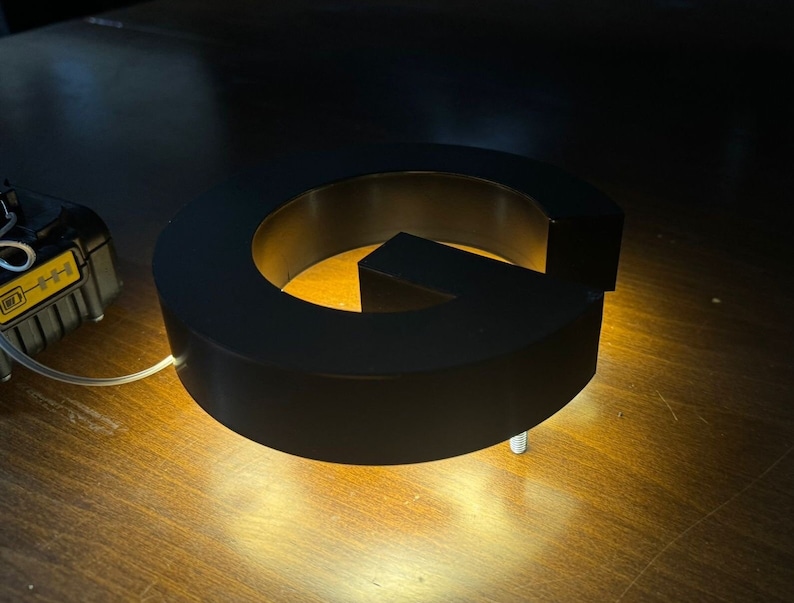 Wall Sign, Backlit Sign, Backlit Logo, 3D Matte Black Letters, Backlit ...