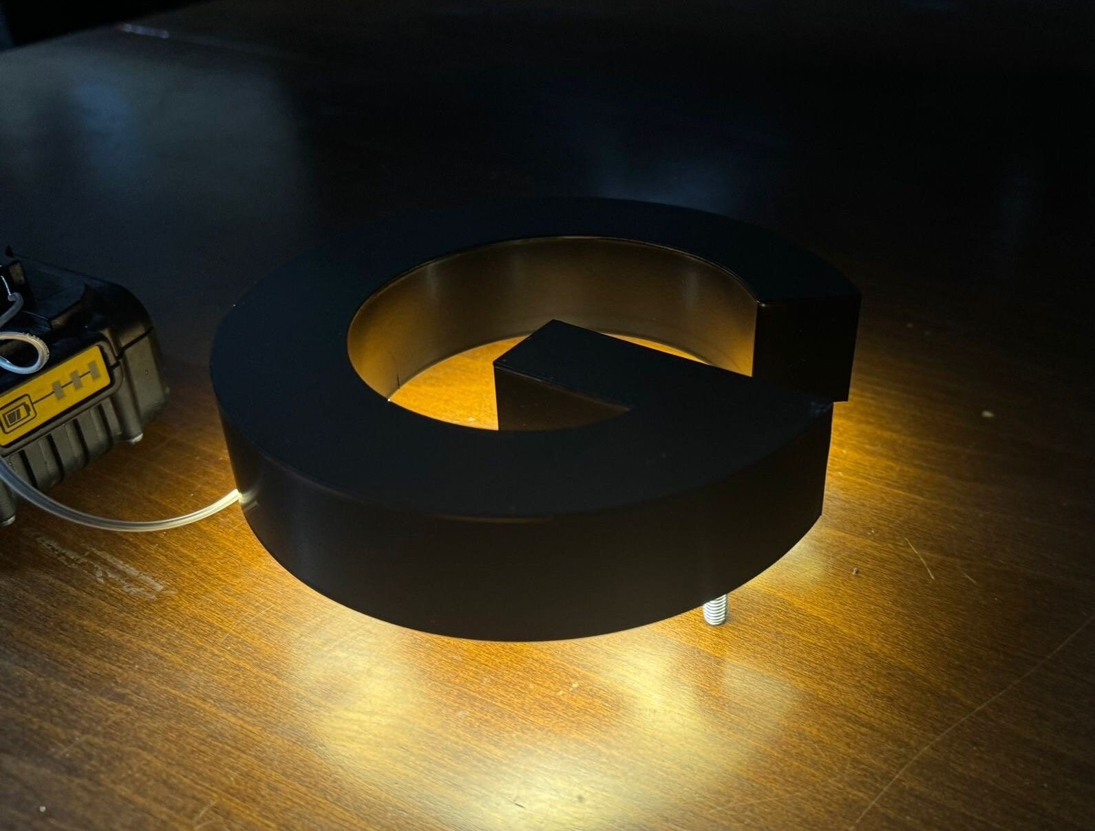 Wall Sign, Backlit Sign, Backlit Logo, 3D Matte Black Letters, Backlit ...