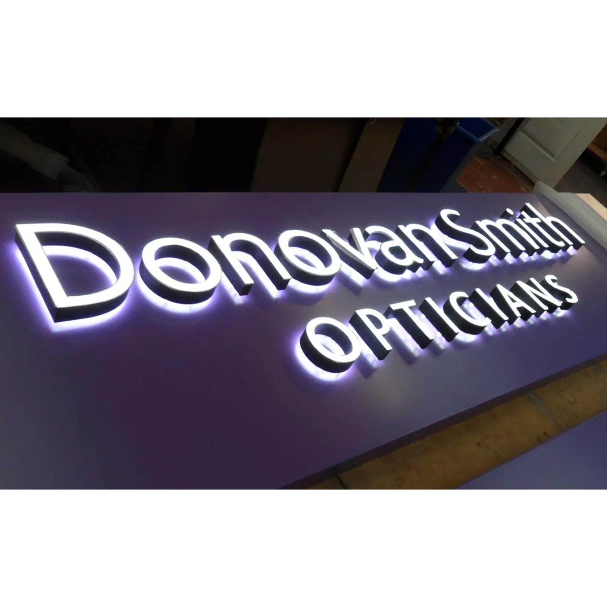 Custom 3D Backlit Sign, 3D Backlight Custom Business Metal Sign, 3d ...