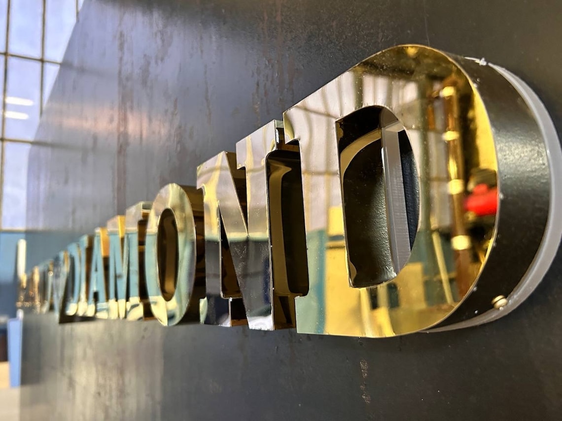 Wall Sign, Backlit Sign, Backlit Logo, Gold Letters, 3d Gold Letters ...