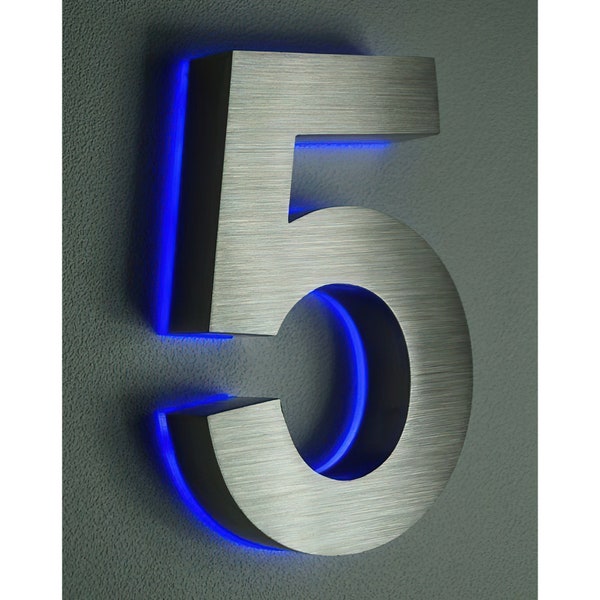 Modern Backlit House Numbers - Etsy