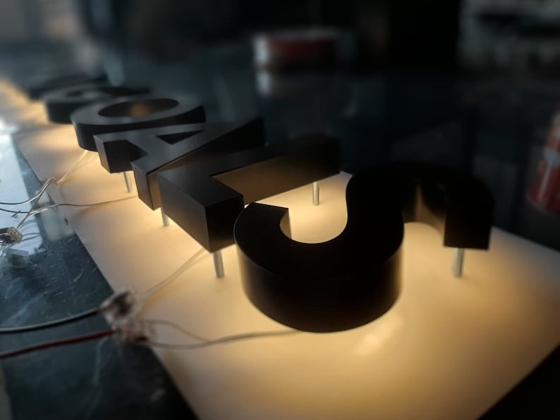 3d Backlit Sign, Backlit Sign, Wall Sign, 3d Letters, 3d Business Sign ...