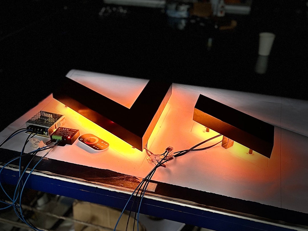 Backlit Wall Logo, RGB Backlit Sign, RGB Logo, 3d Led Logo, 3d Letters ...