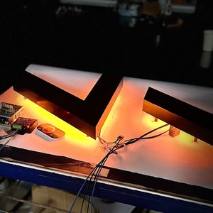 Backlit Wall Logo, RGB Backlit Sign, RGB Logo, 3d Led Logo, 3d Letters ...