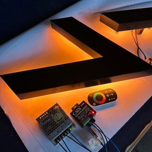 Backlit Wall Logo, RGB Backlit Sign, RGB Logo, 3d Led Logo, 3d Letters ...