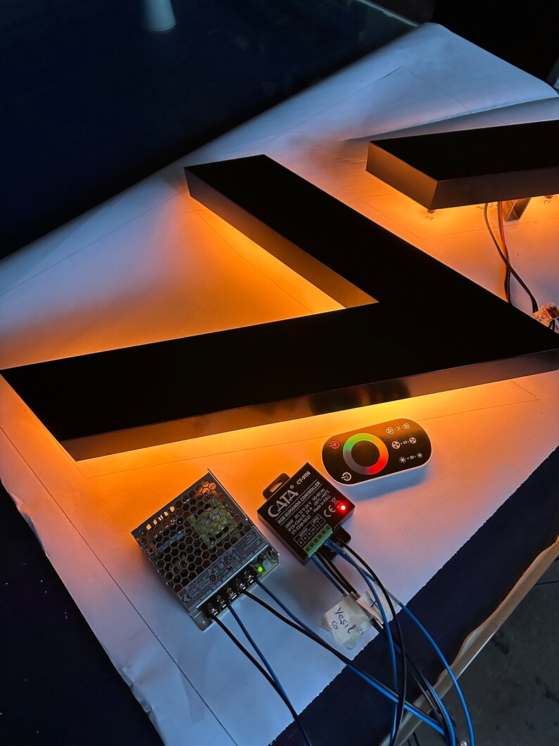 Backlit Wall Logo, RGB Backlit Sign, RGB Logo, 3d Led Logo, 3d Letters ...