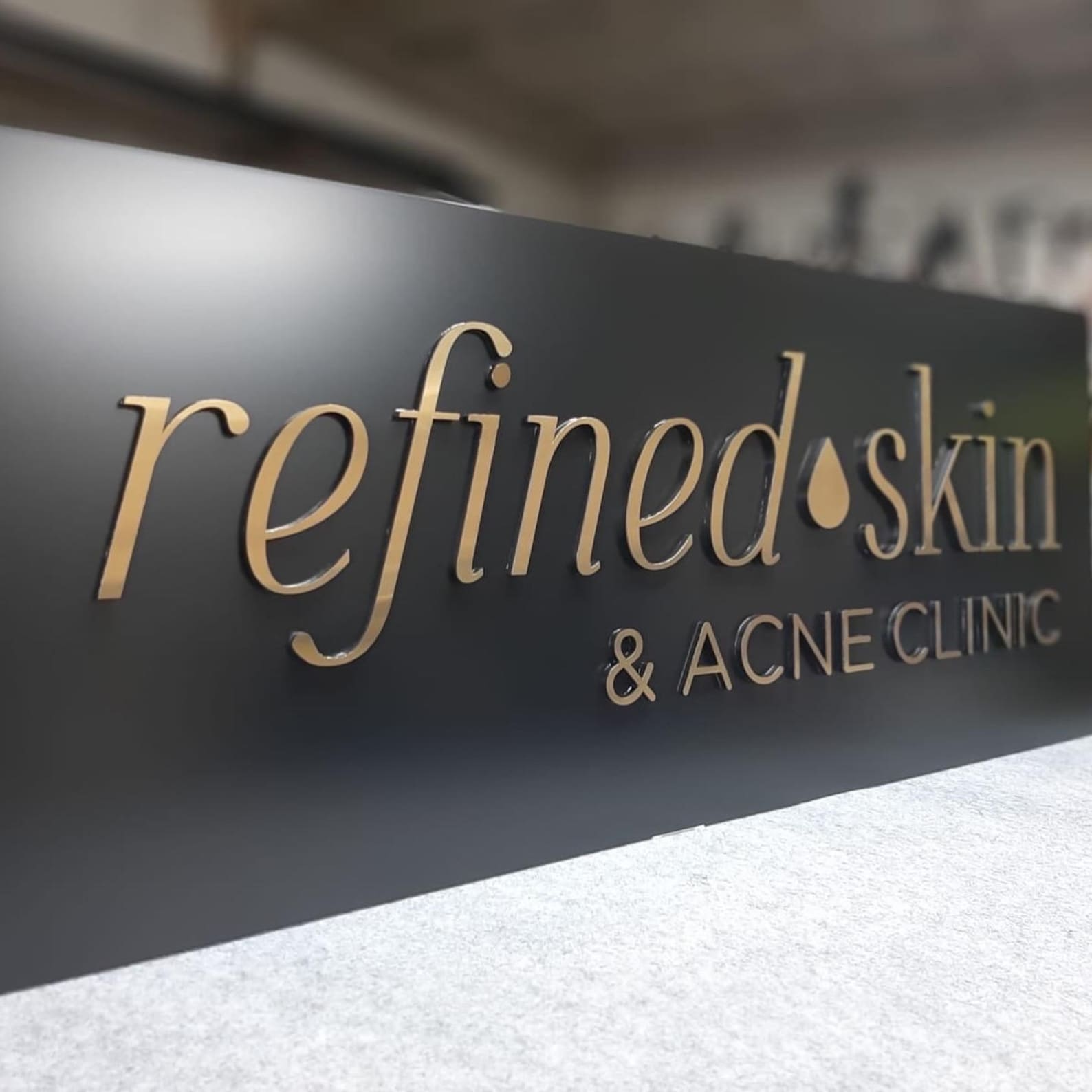 Signboard, Wall Sign, Backlit Sign, Backlit Logo, Gold Letters ...