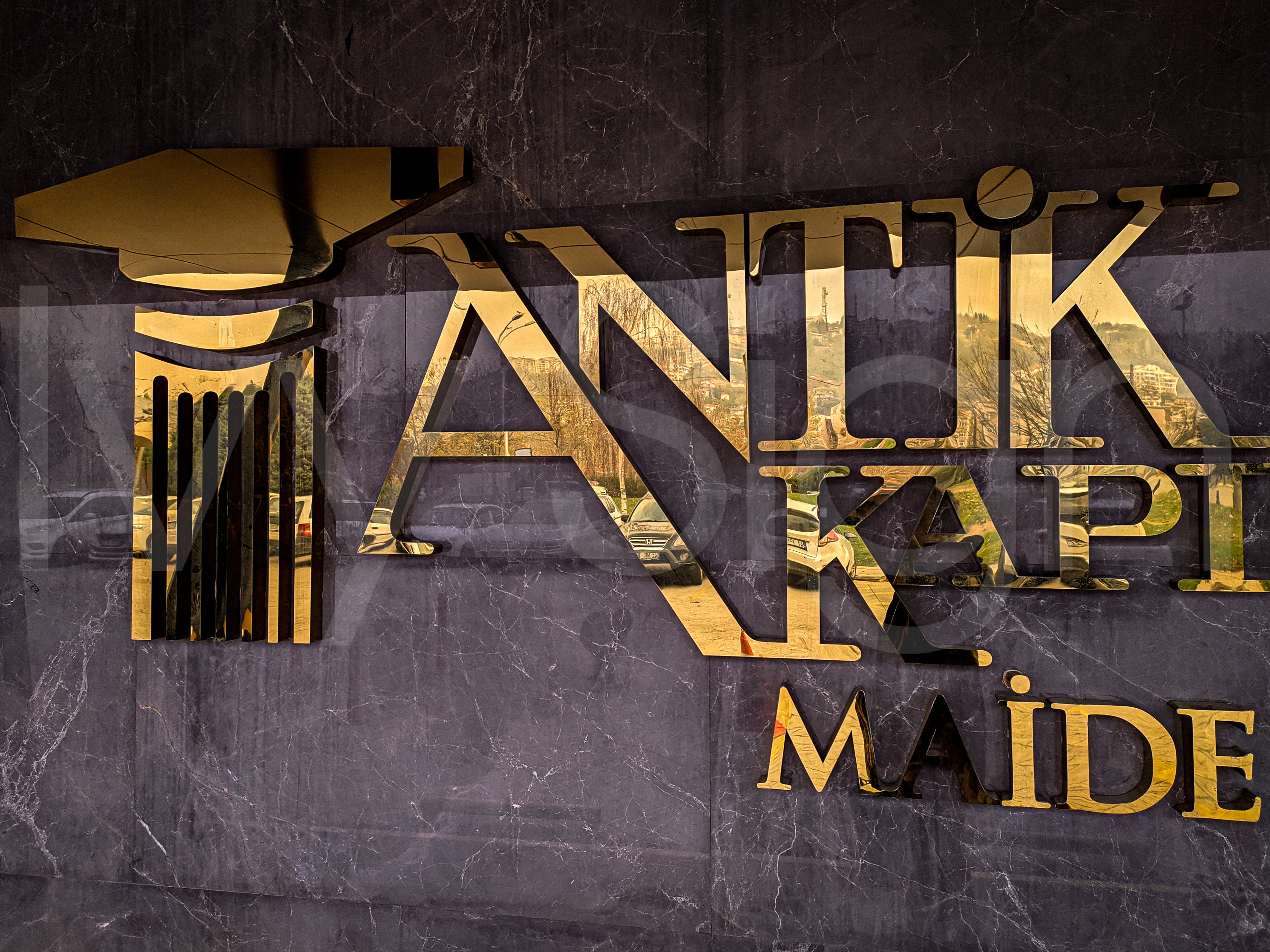 Gold Chrome Wall Sign, 3D Gold Mirror Names, Gold Office Signage ...