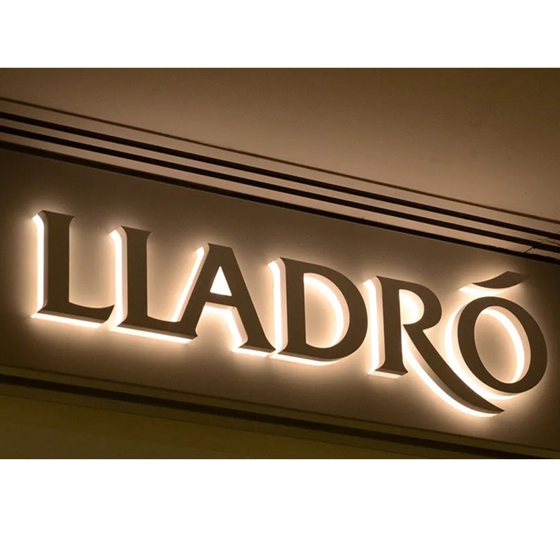 3d Backlit Sign, 3d Led Signage, Logo Light Sign, 3d Metal, Backlit ...