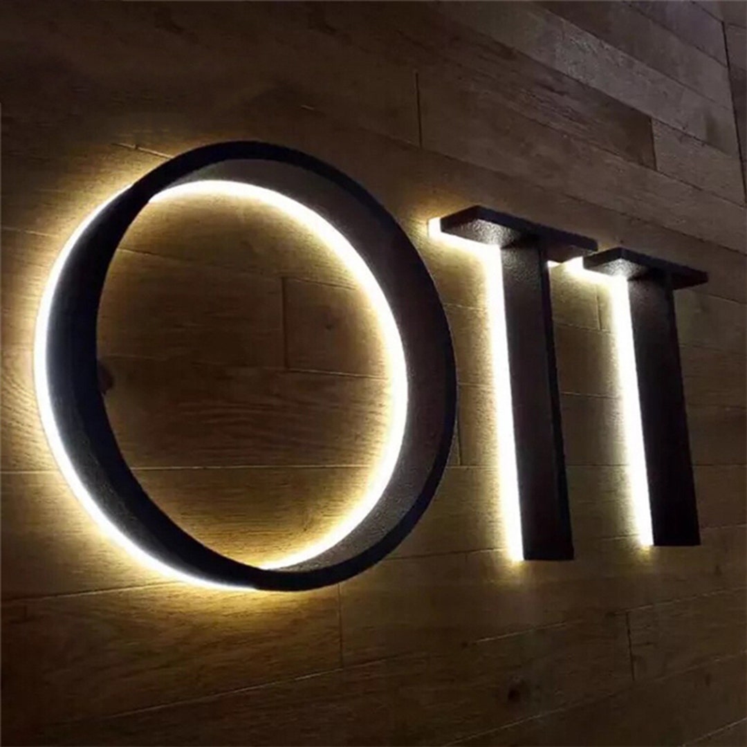 3d Backlit Sign, Modern Sign, Modern Letters, Modern Mid Century LED ...