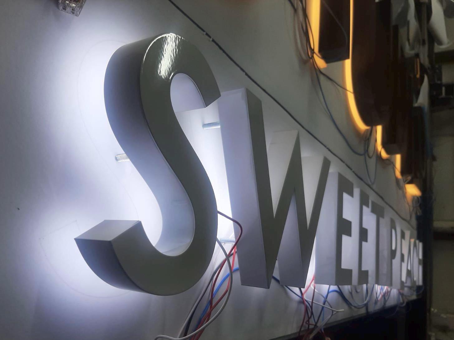 Custom Backlit 3D Logo Sign: Modern Office Decor, Indoor/outdoor - Etsy