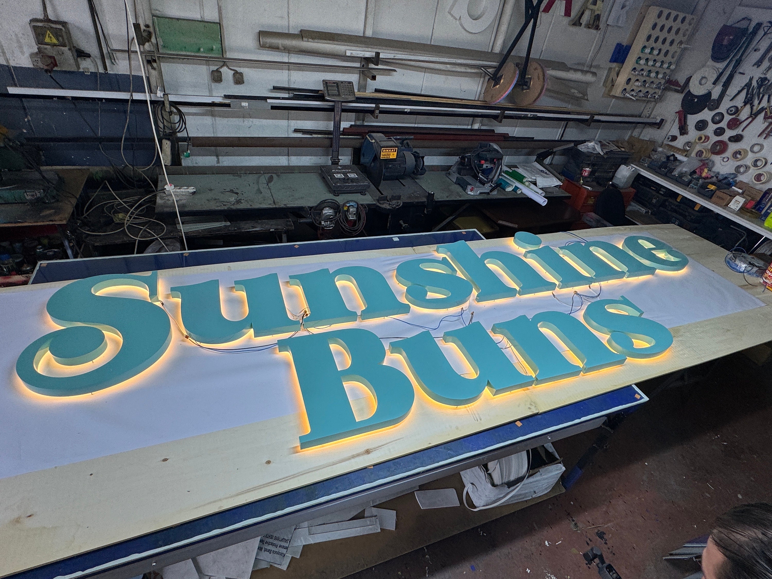 Backlit Logo Wall Sign, Indoor Welcome Sign, Modern Office Wall Sign ...