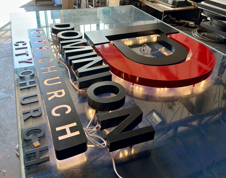 Letrero retroiluminado 3d, Letras 3d, señalización led 3d, exterior ...