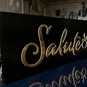 Signboard, Wall Sign, Backlit Sign, Backlit Logo, Gold Letters ...