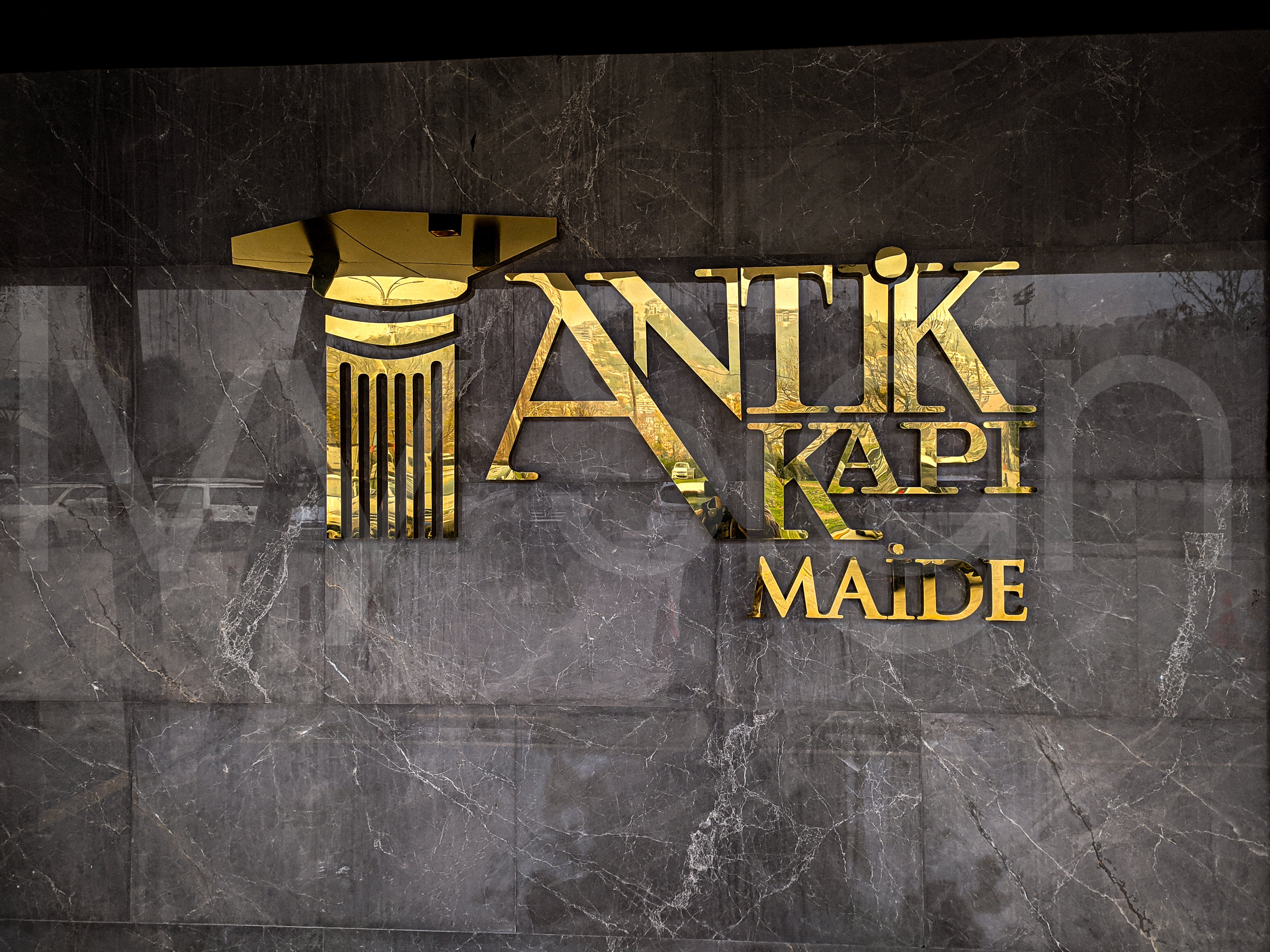 Gold Chrome Wall Sign, 3D Gold Mirror Names, Gold Office Signage ...